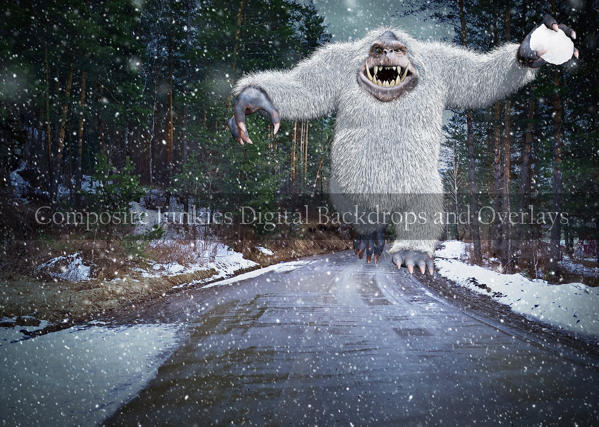 Yeti Digital Background Premade Digital Background Yeti - Etsy Canada