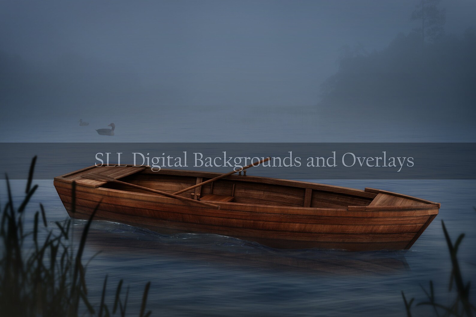 Boat in Water Digital Background Digital Backdrop - Etsy