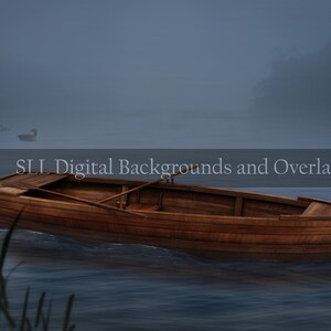 Boat in Water ~ Digital Background ~ Digital Backdrop {PREMIUM} - Etsy