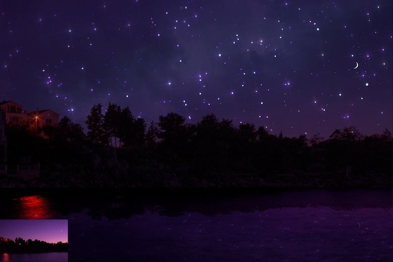 Starry Night Overlays Night Sky Overlays | Etsy