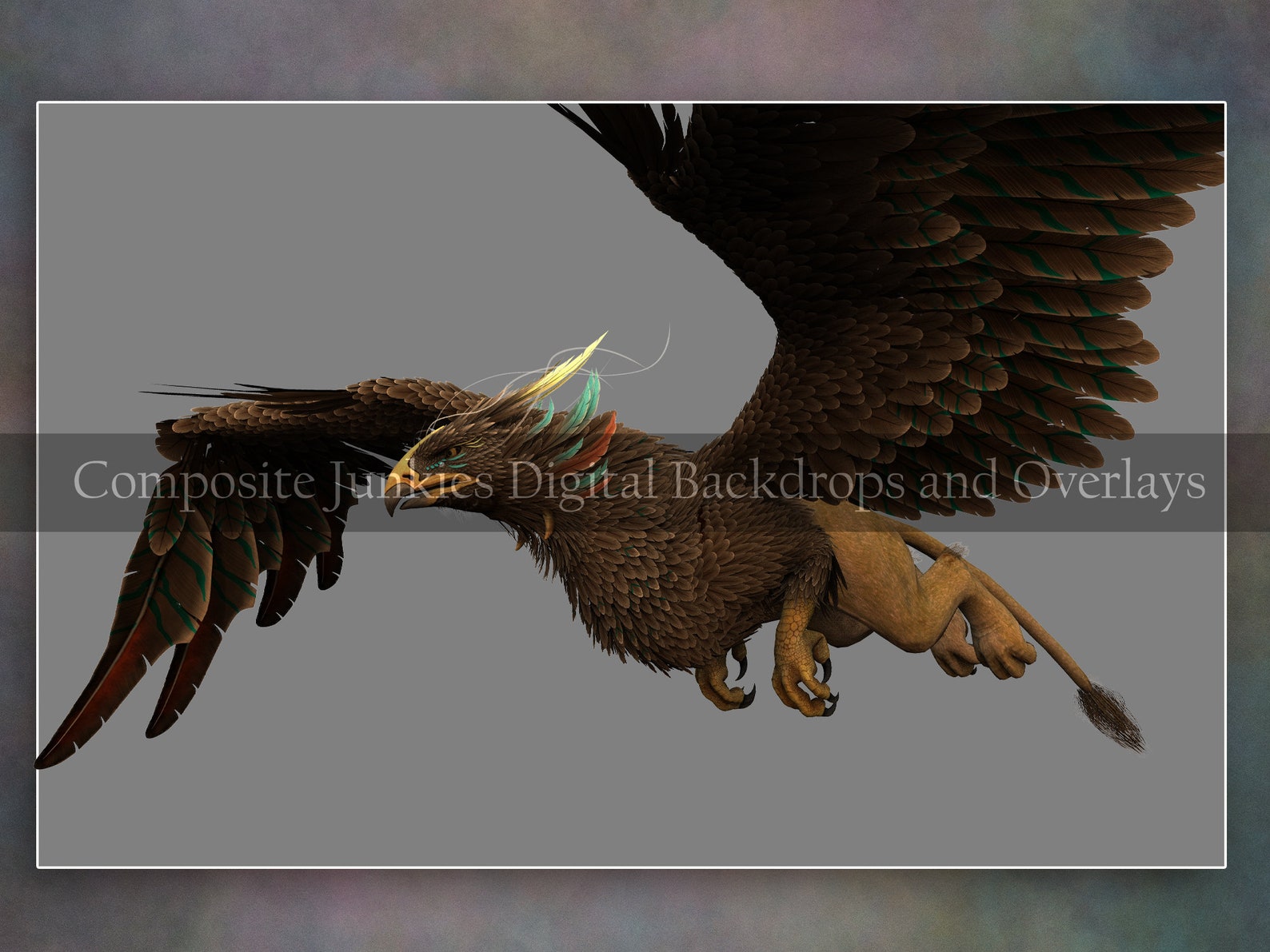 Griffin Flying Mystical Beast Digital Overlay Clip Art PNG - Etsy