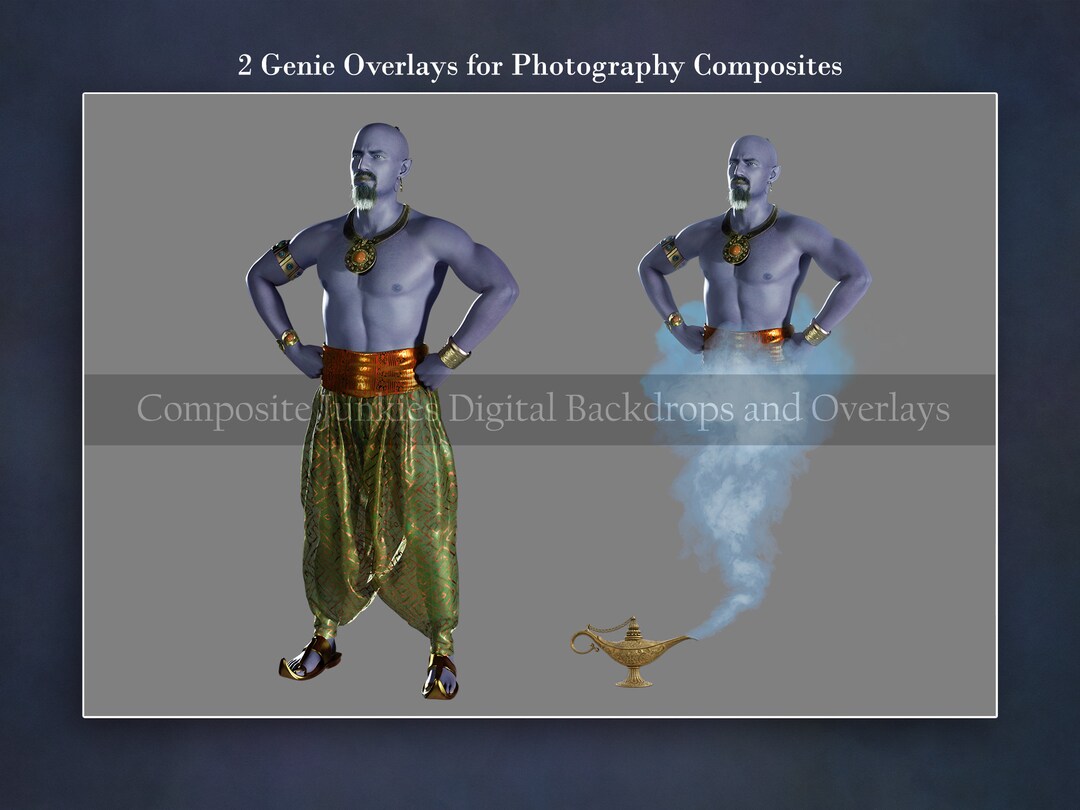 Genie Digital Overlay for Photography Composites, Genie Lamp Clip Art ...