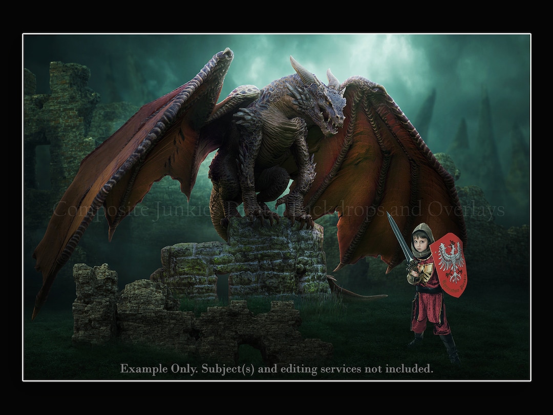 Dragon's Keep Digital Background Backdrop for Photography Composite ...