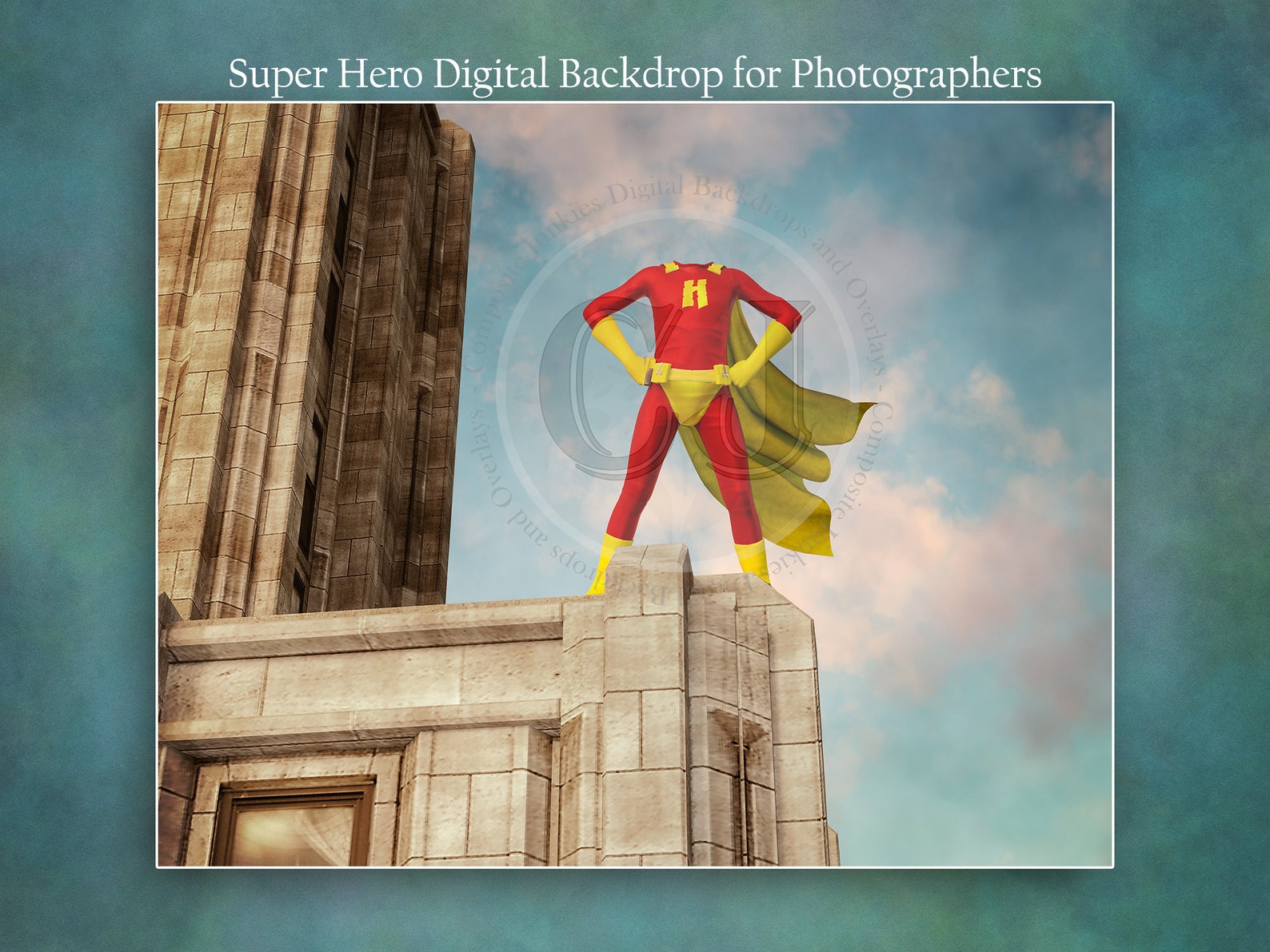 Super Hero Digital Backdrop Background for Photographers, Superhero ...