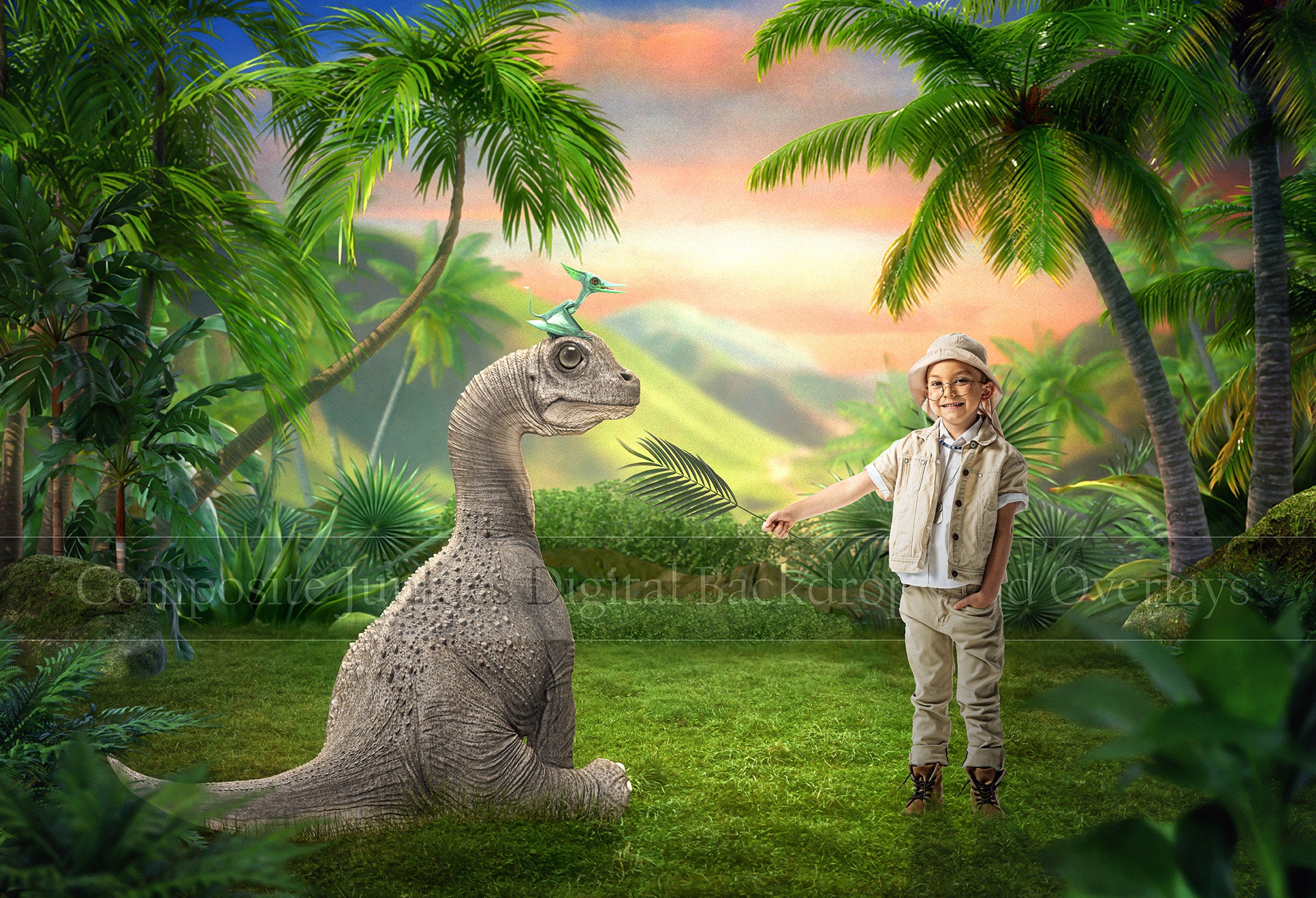 Dinosaur Backdrop for Digital Composites Dino Backdrop | Etsy