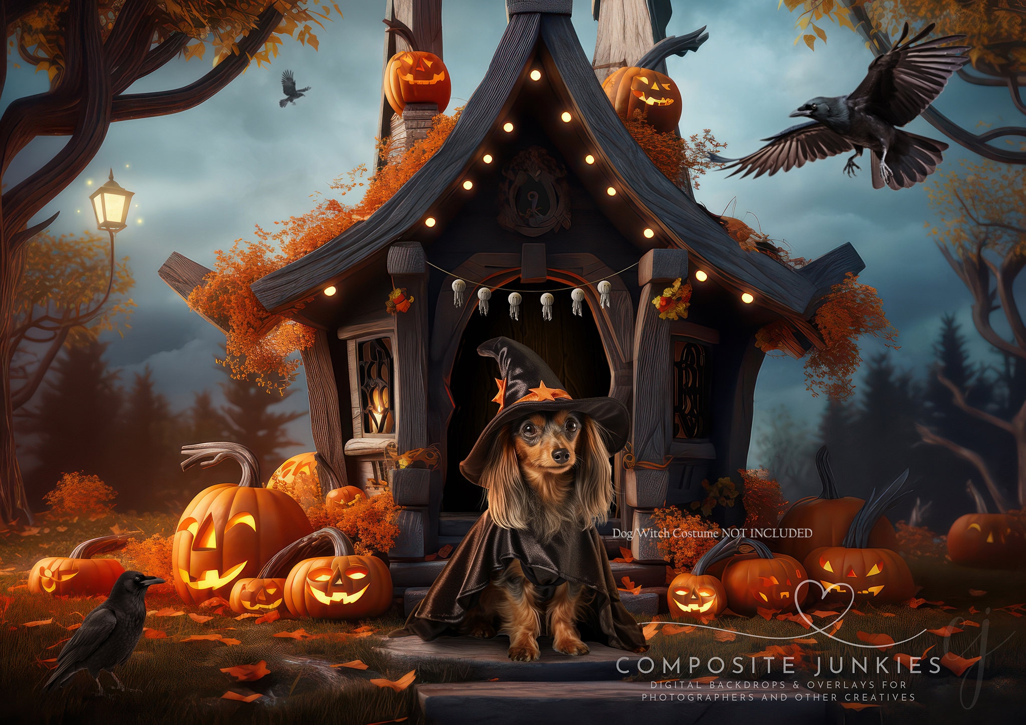 Headless Horseman Digital Backdrop for Composite Images, Halloween ...