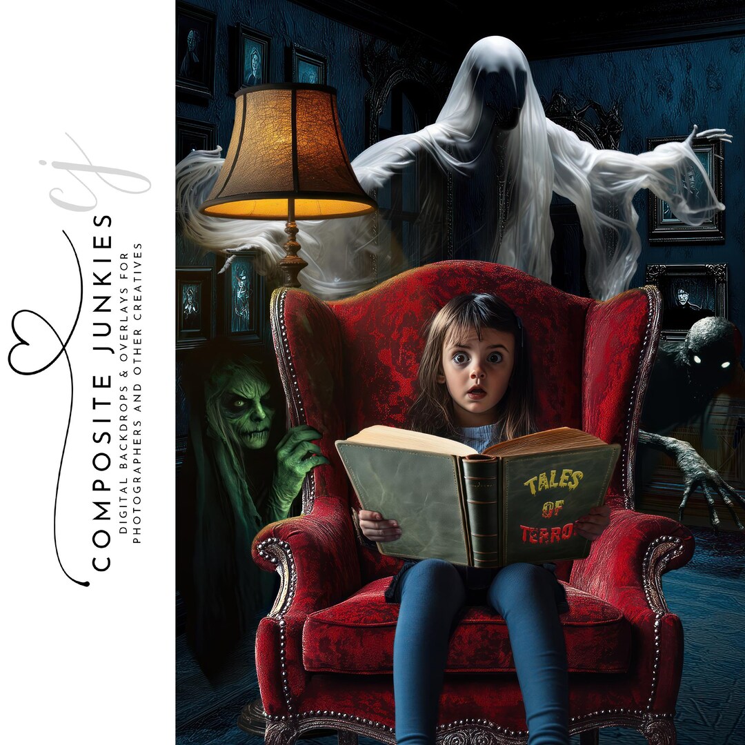 Tales of Terror Digital Backdrop | Horror-themed Photo Background for ...