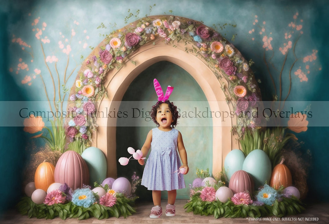 Easter Photography Studio Digital Background, Easter Backdrop, Digital ...