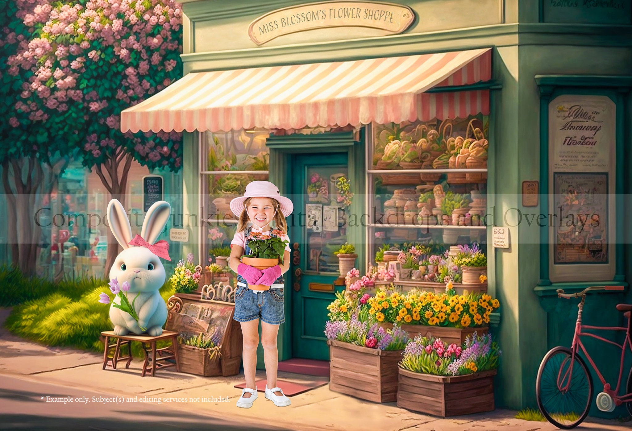 Store Front Digital Background for Composite Photography, Easter ...