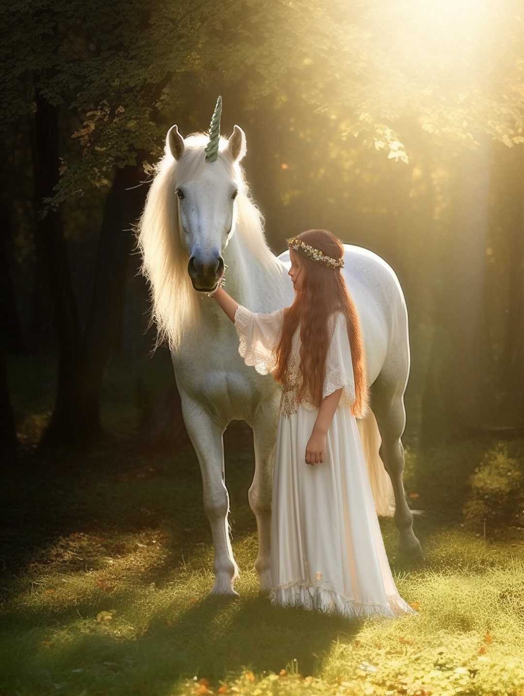 Mystical Unicorn Sun Digital Backdrop / Unicorn Digital Background ...