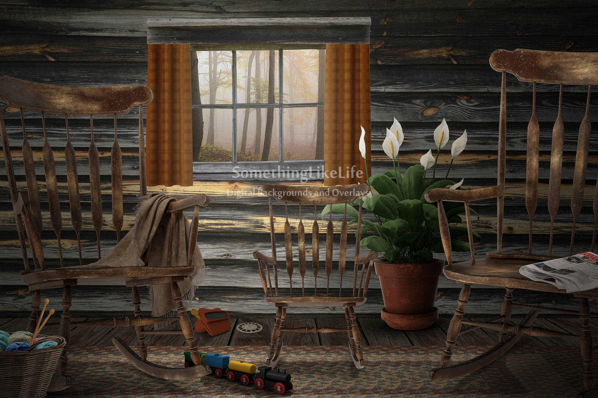 Goldilocks and the Three Bears Digital Background (2 of 2) - Etsy Australia