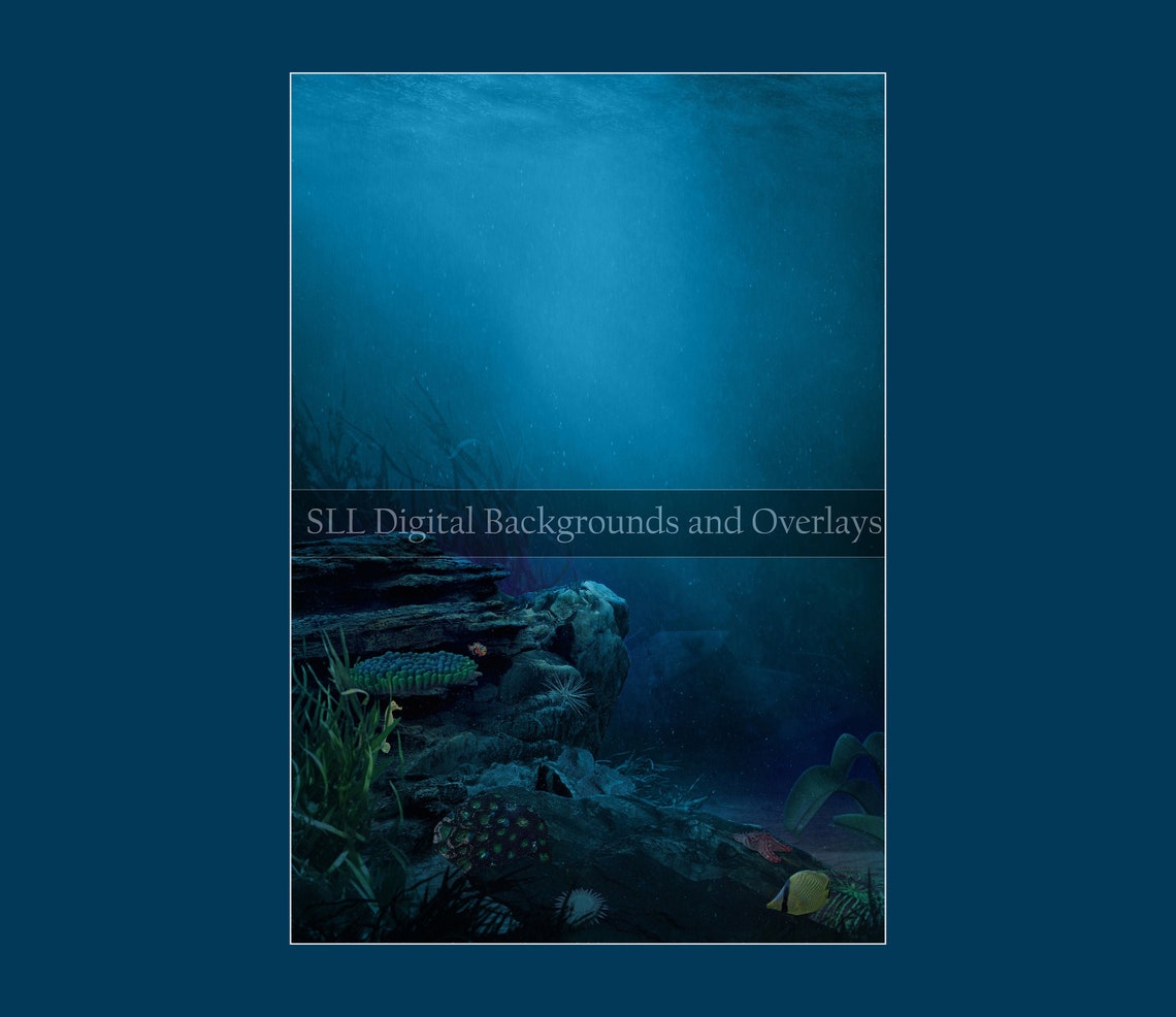 Ocean Floor Digital Background Under the Sea Backdrop - Etsy