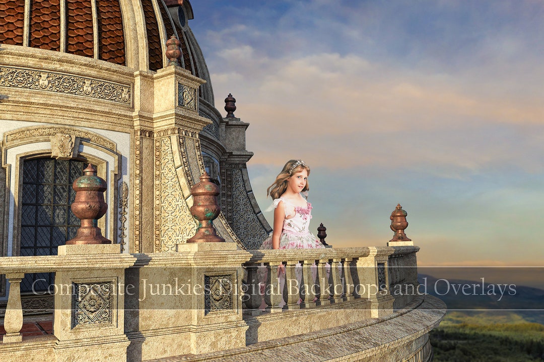 Castle Balcony Digital Backdrop Background for Composite Imagery ...