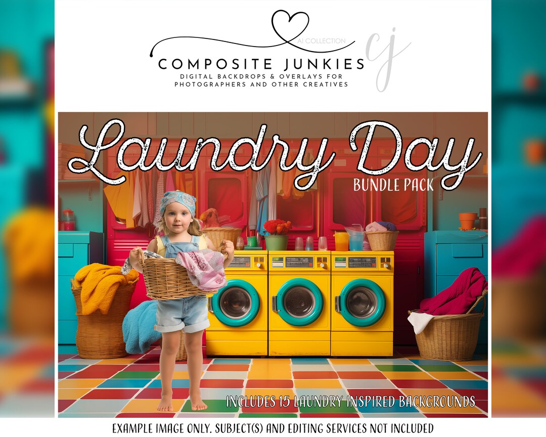 15 Laundry Mat Inspired Digital Backgrounds for Photography Composites ...