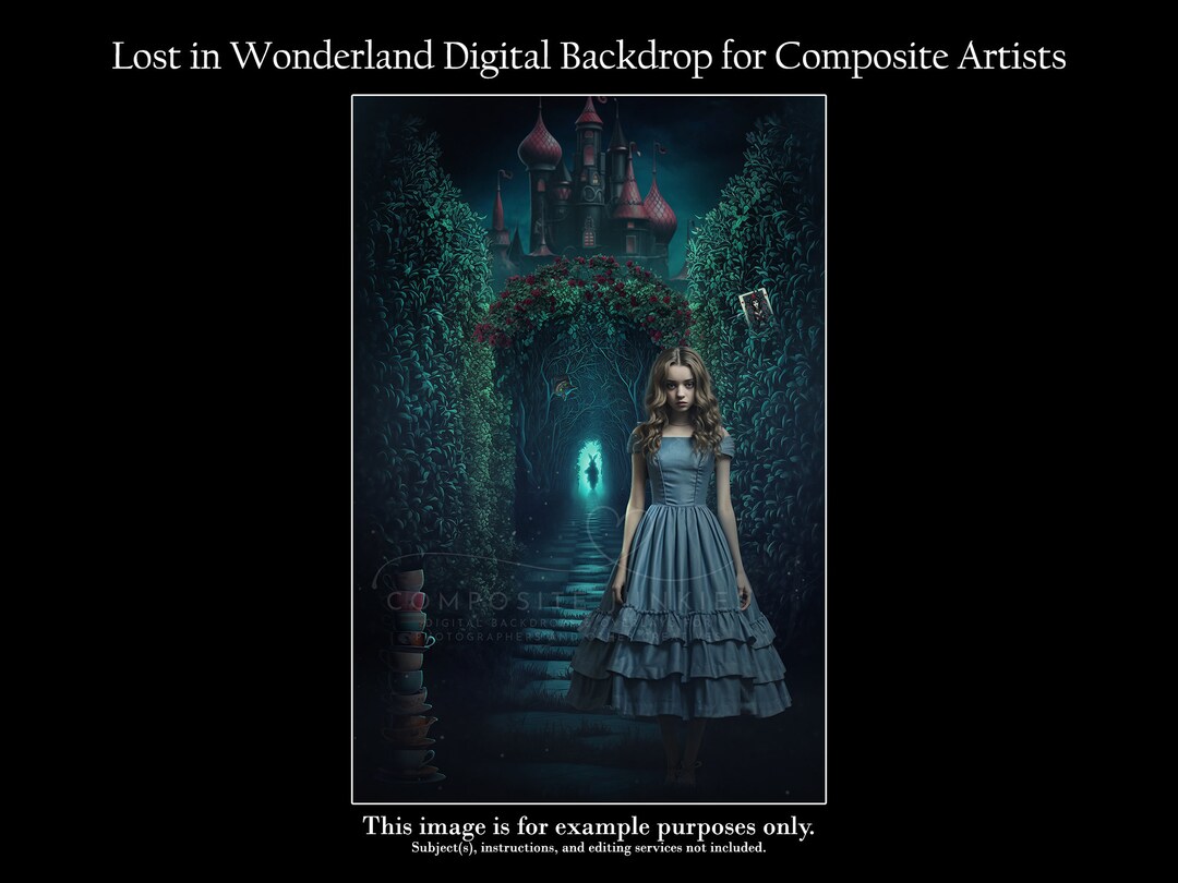 Alice Wonderland Digital Background for Photography Composite Art ...