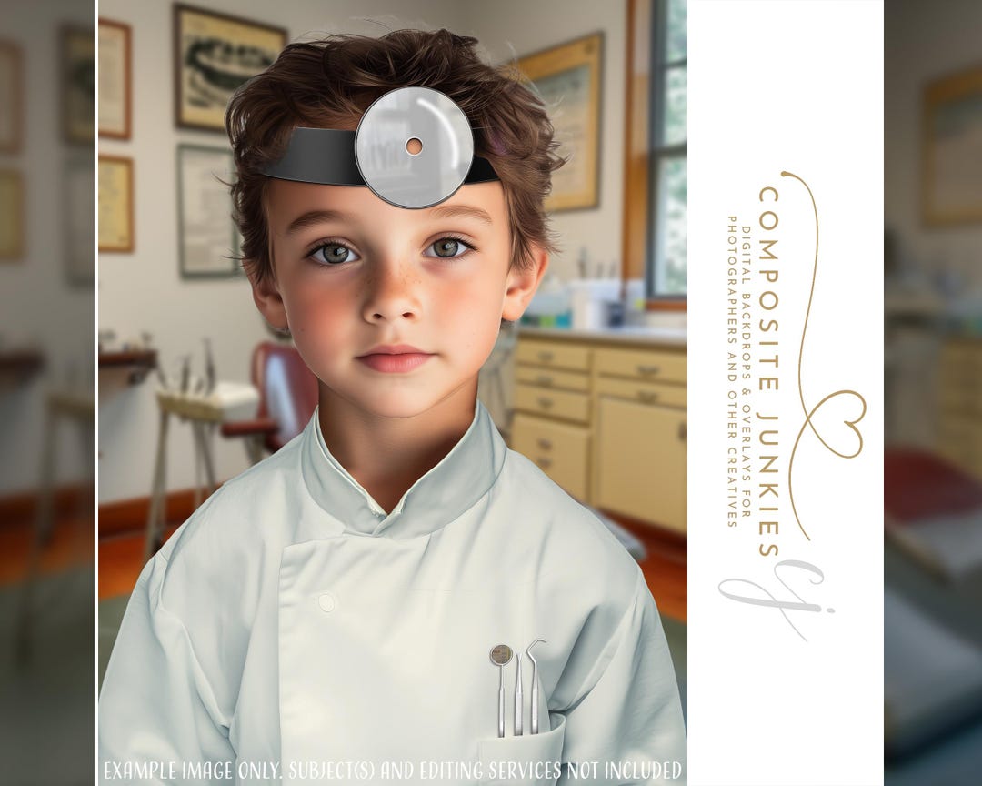 Dentist Digital Backdrop & Outfit, Vintage Dental Office Background ...