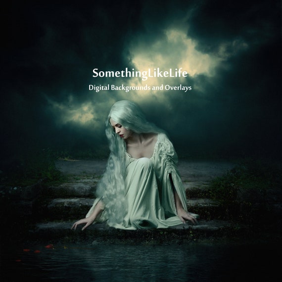 Spooky Steps Digital Background Scary Eerie Water Dark - Etsy