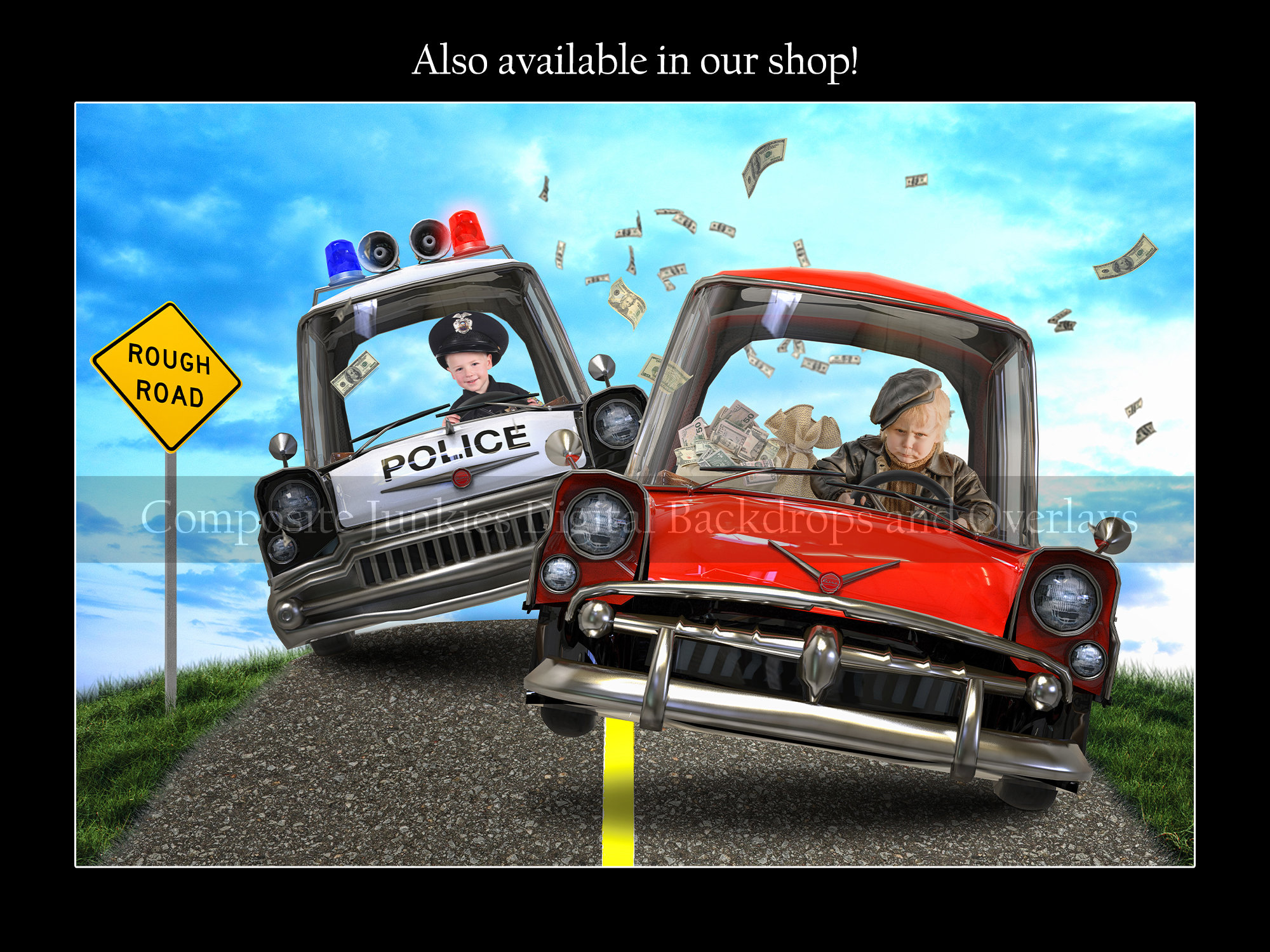 Funny Squirrel Photo Digital Backdrop / Photoshop Template for Children ...