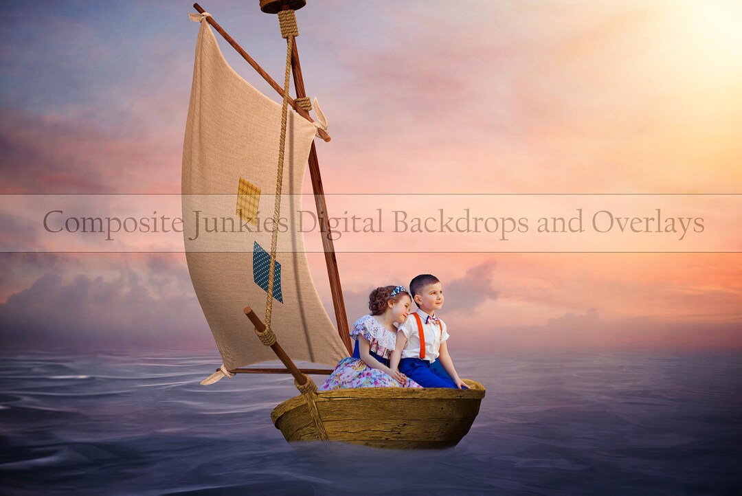 Sailboat Digital Backdrop for Composite Imagery - Digital Backdrops and ...