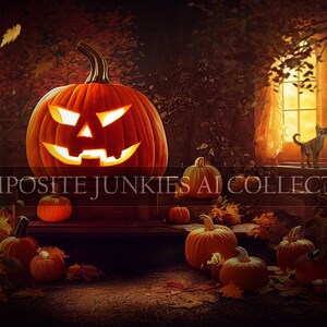 Halloween Digital Background Pumpkin Digital Backdrop - Etsy