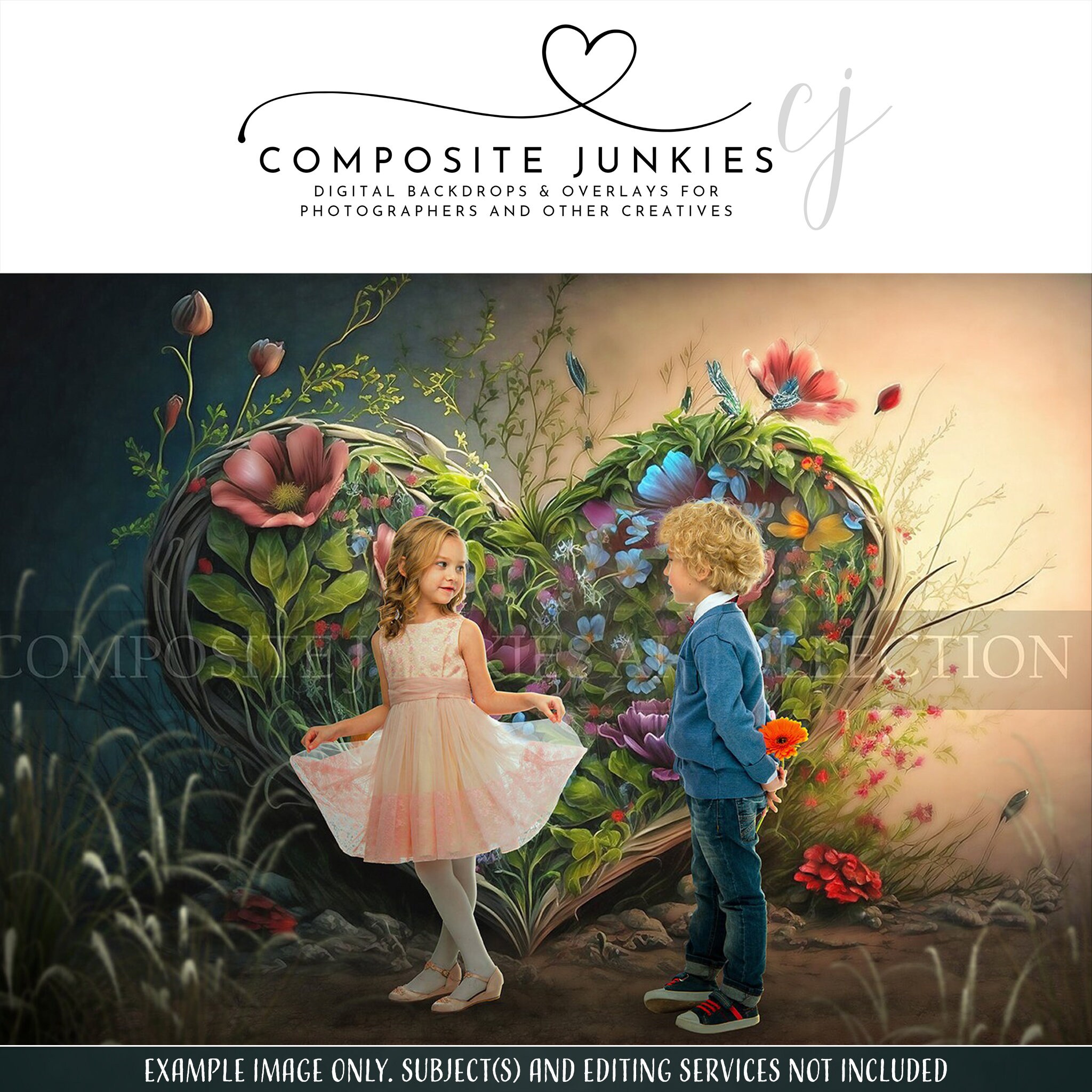 Infamous Couple Digital Backdrop for Photo Manipulations, Composite ...