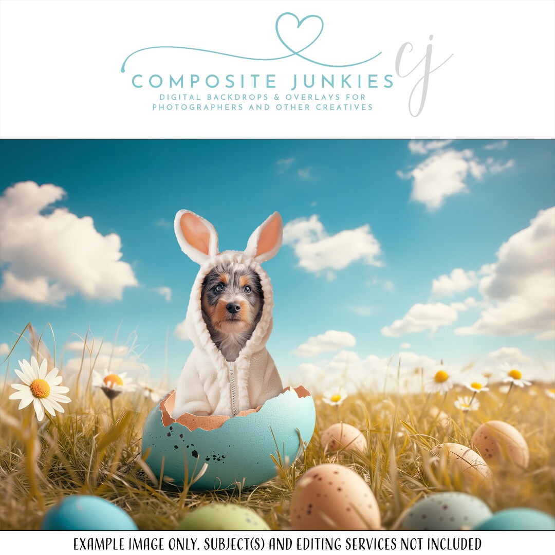 Custom Pet Portrait Easter Digital Backdrop, Photography Background ...