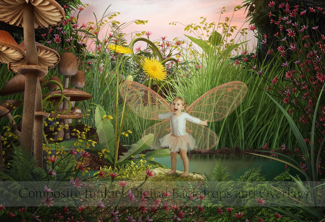 Fairy Digital Background Backdrop for Photo Composites, Digital ...