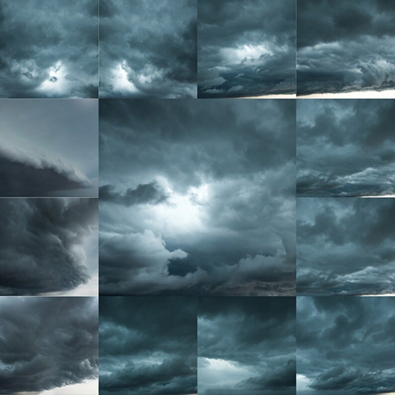 Storm Cloud Overlays 25 High Resolution JPEG Images - Etsy
