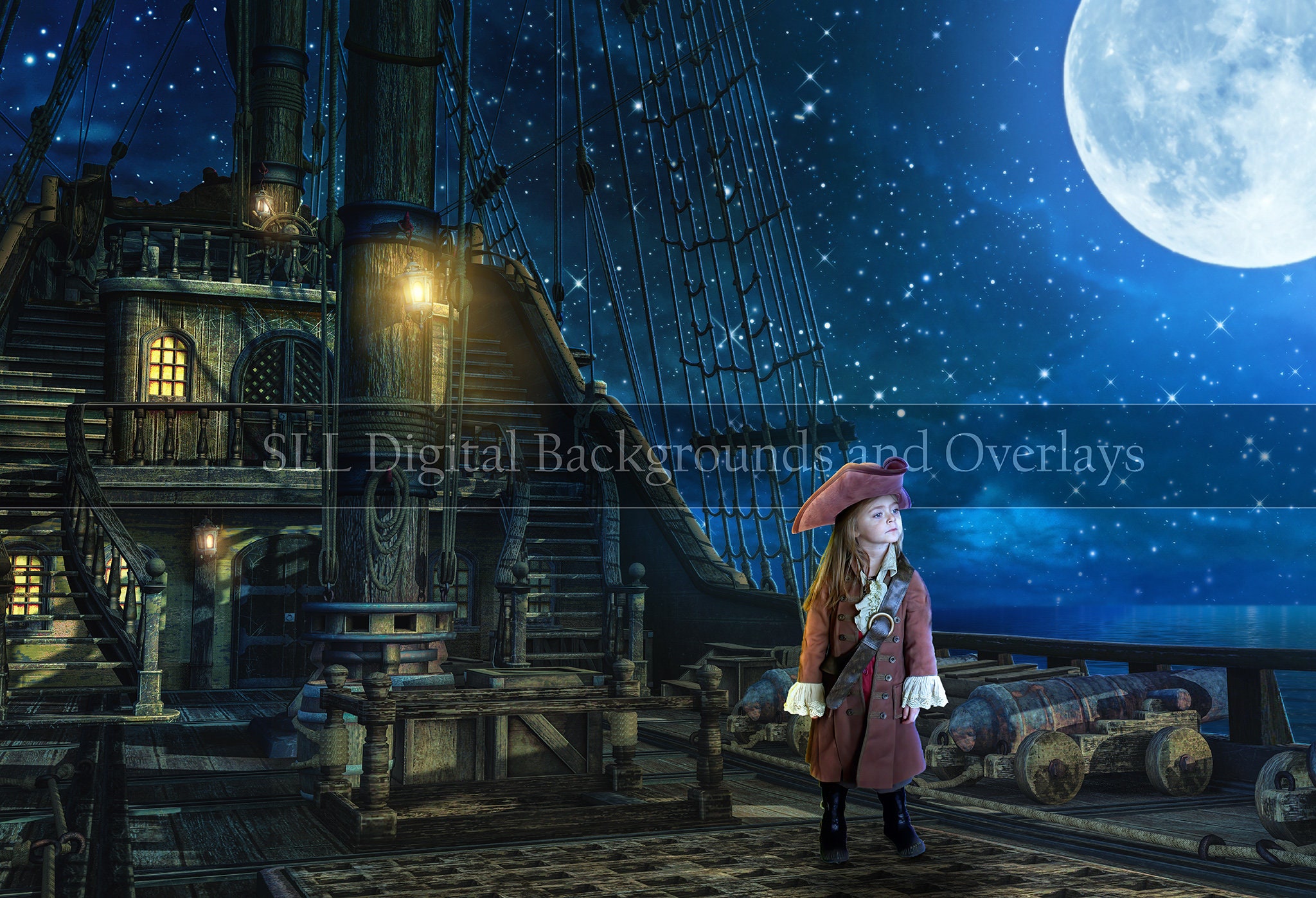 Pirate Ship Digital Backdrop Background PREMIUM | Etsy