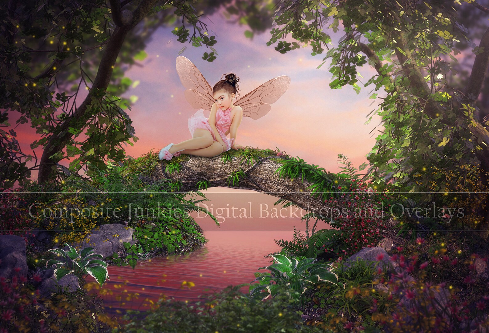 Magical Forest Digital Backdrop for Composite Imagery - Fairy Digital ...