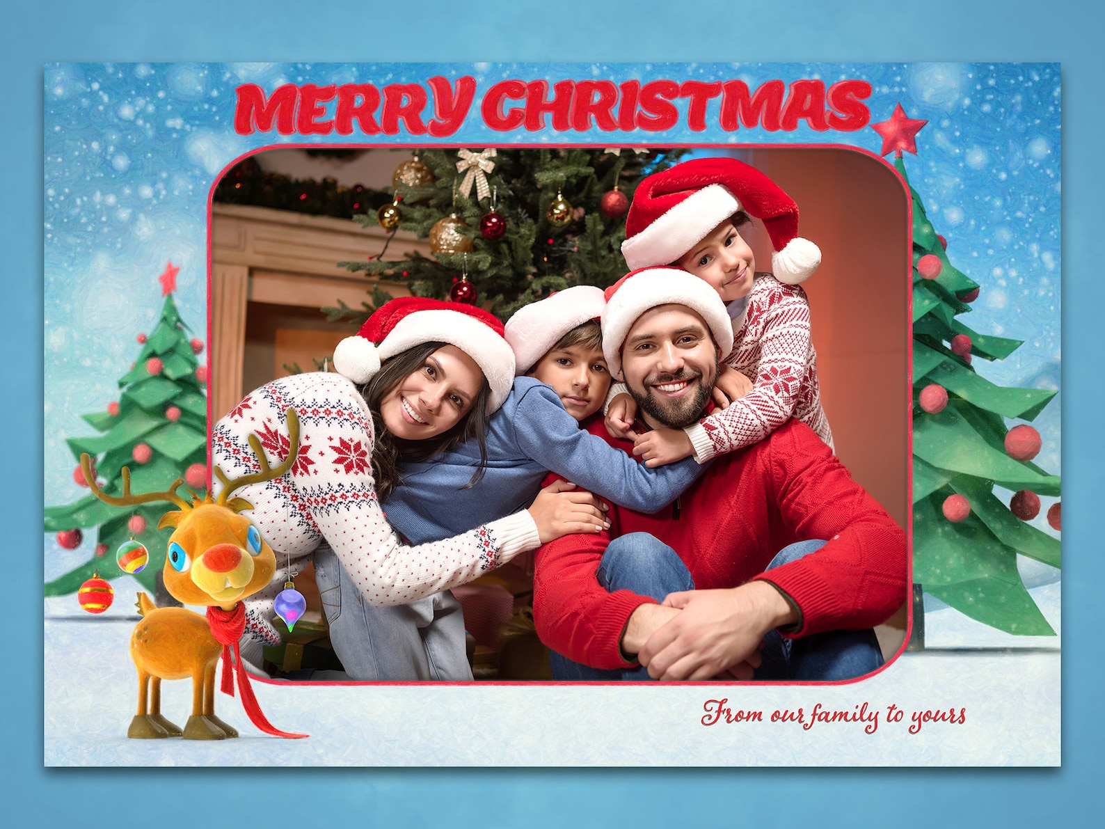 Digital Christmas Card Holiday Christmas Card Composite - Etsy