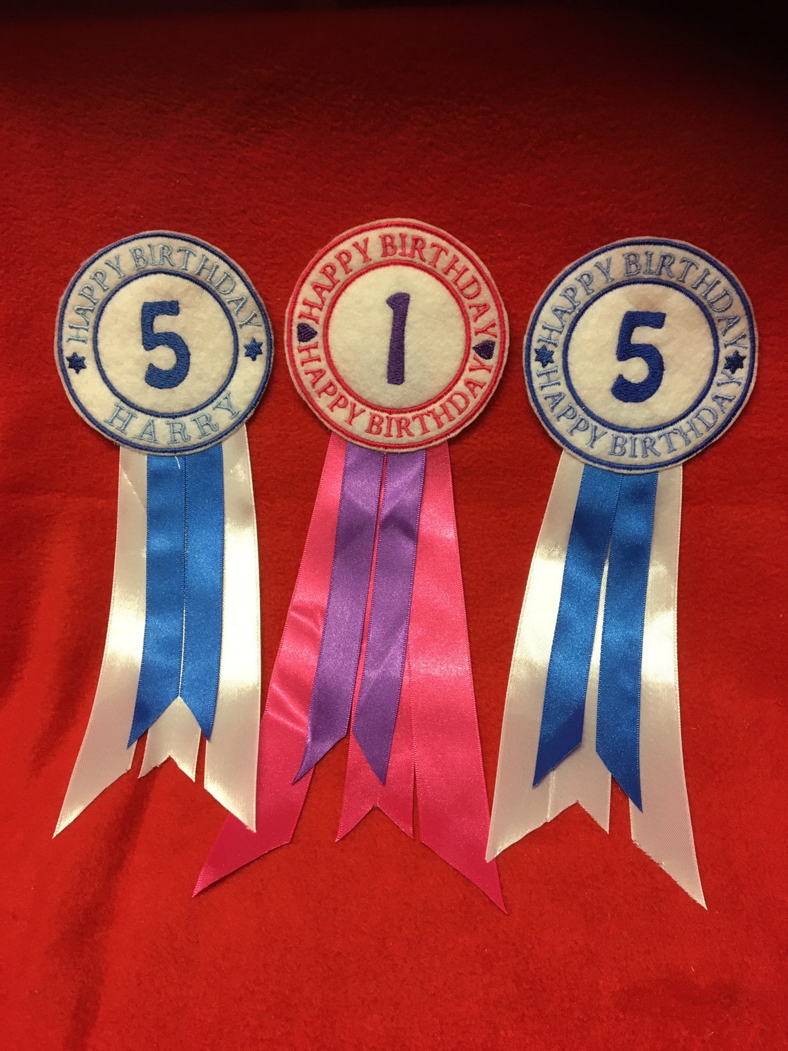 Age Birthday Badge, Embroidered on Felt, Personalised Gift, - Etsy