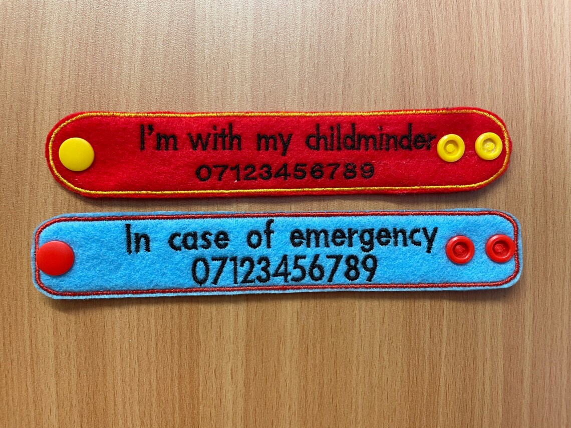 Personalised ID Bracelet for Toddlers, Children or Adult. Lost Child ...