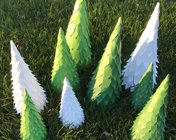 Paper Pine Trees - Etsy