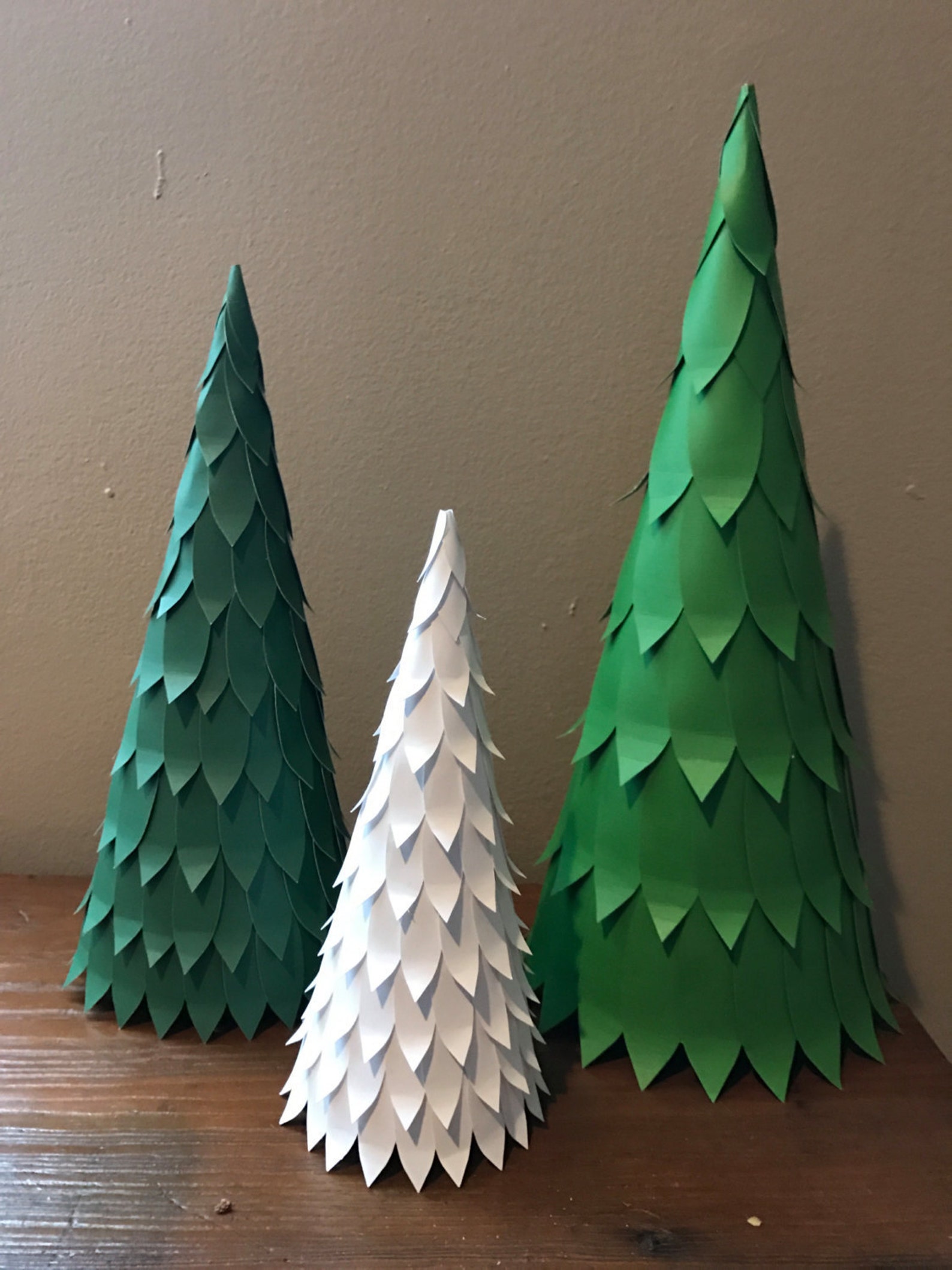 Paper Pine Trees - Etsy