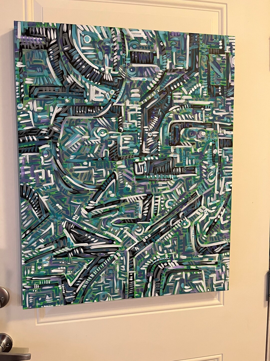 Alien Treasure Map Painting - Etsy