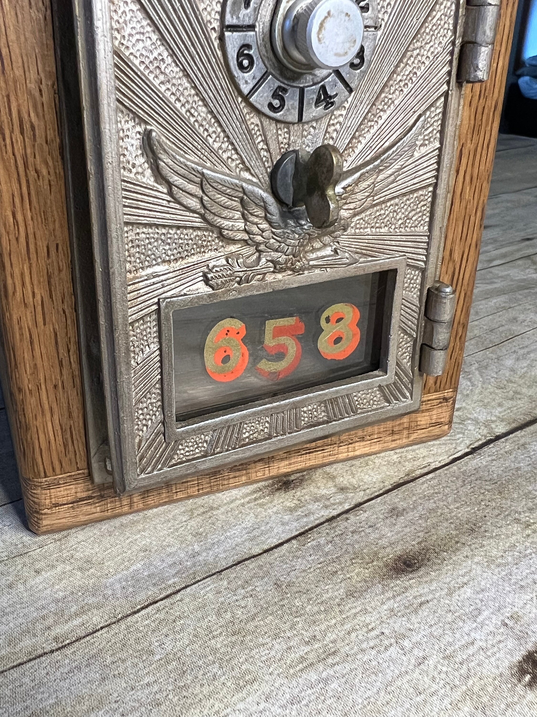 Original Post Office Box Door, Oak Combination Banks , Vintage Post ...