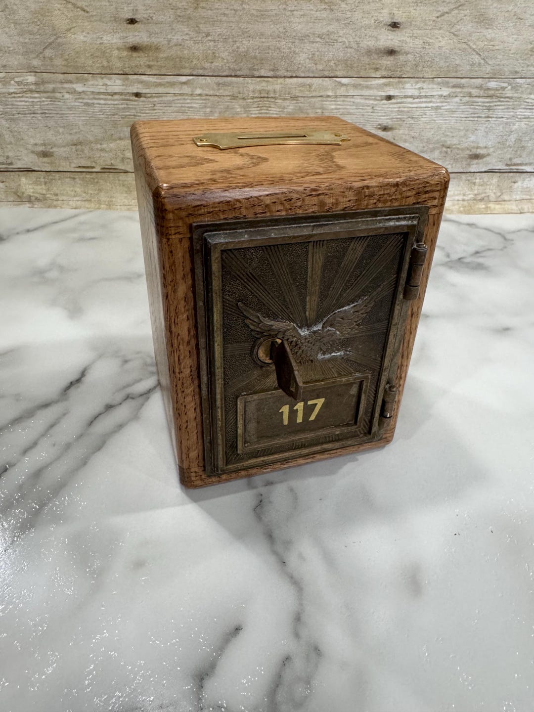 Original Post Office Box Door, Oak Key Banks , Vintage Post Office ...