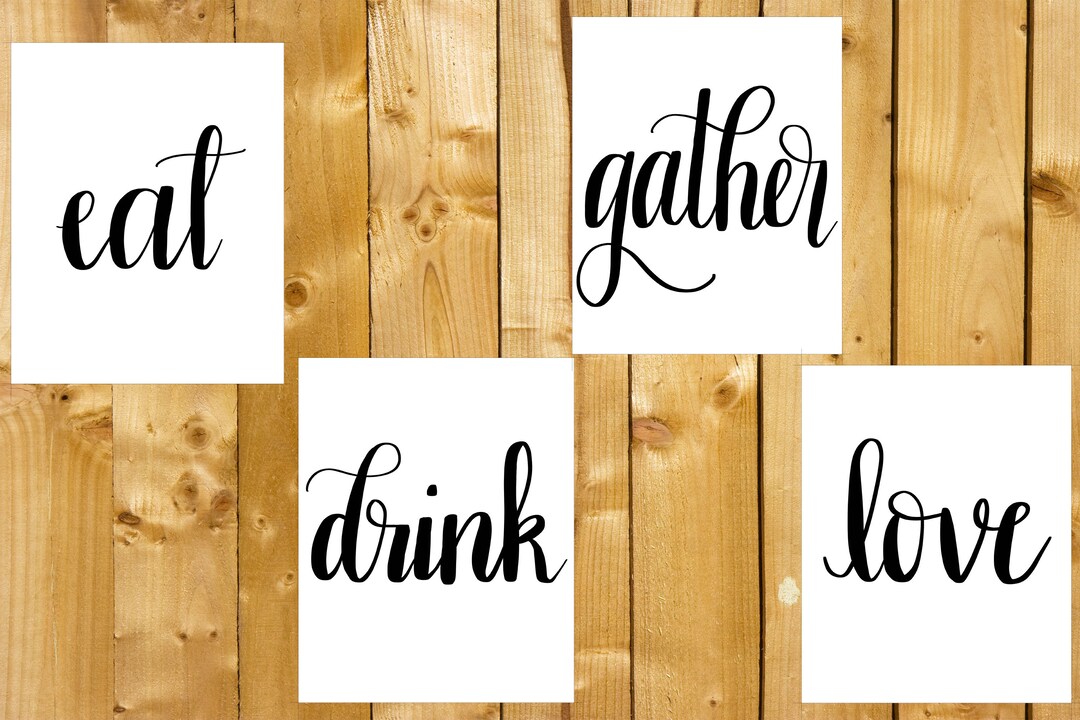 Digital Hand Lettered Prints for Any Room and Occasion, Set of 8 - Etsy