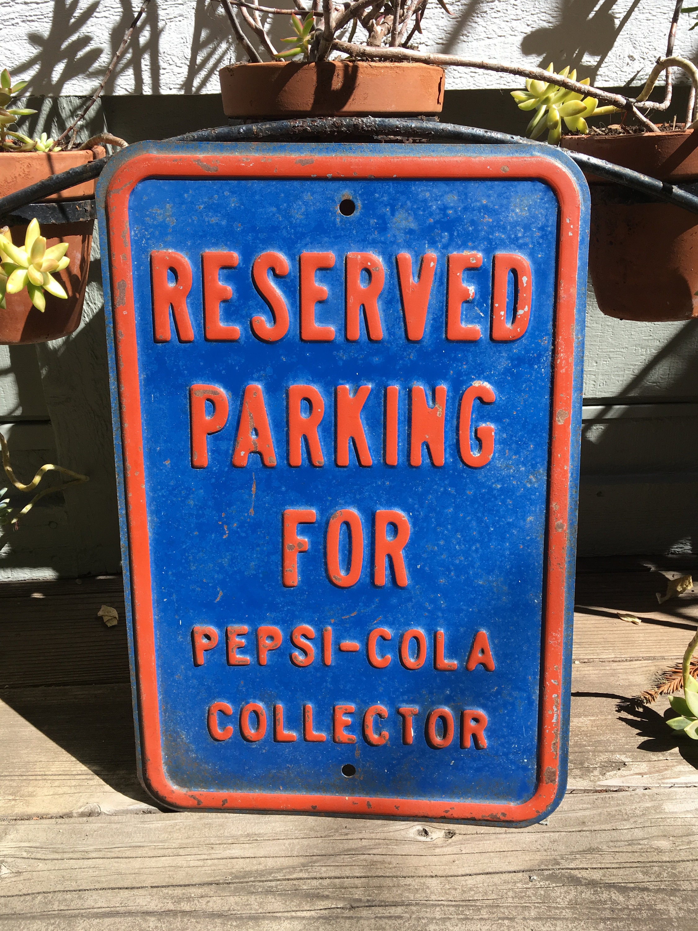 Pepsi Cola Sign , Vintage Metal Sign , Parking Pepsi Cola Sign ...