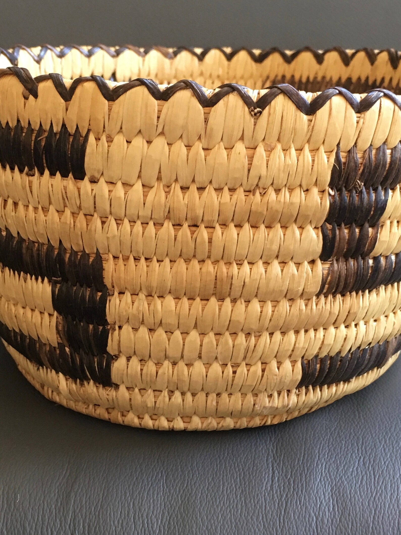 Native American Indian Basket Tohono Oodham Papago Basket Bowl S Design ...