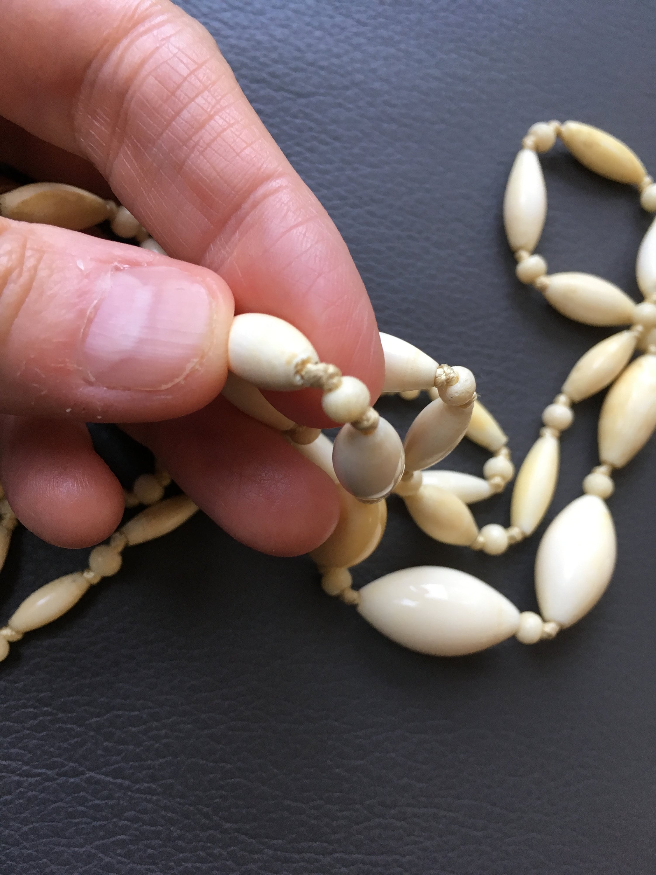 Victorian Bone Necklace Bovine Bone Necklace Antique Bovine Bone ...