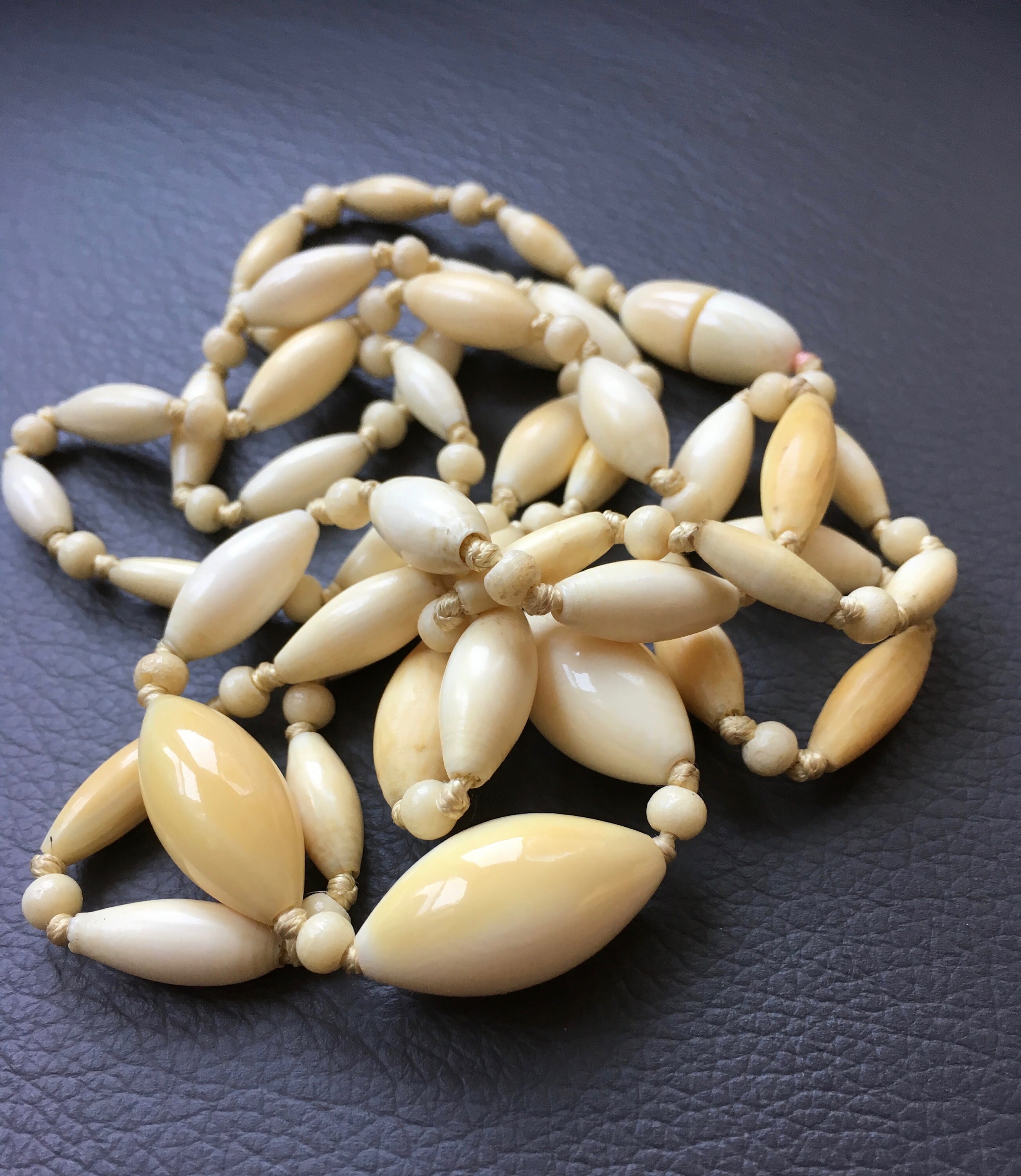 Victorian Bone Necklace Bovine Bone Necklace Antique Bovine Bone ...