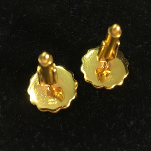 Amita Damascene Cuff Links Bamboo Vintage Japan 1940's 3 Tone Gold ...