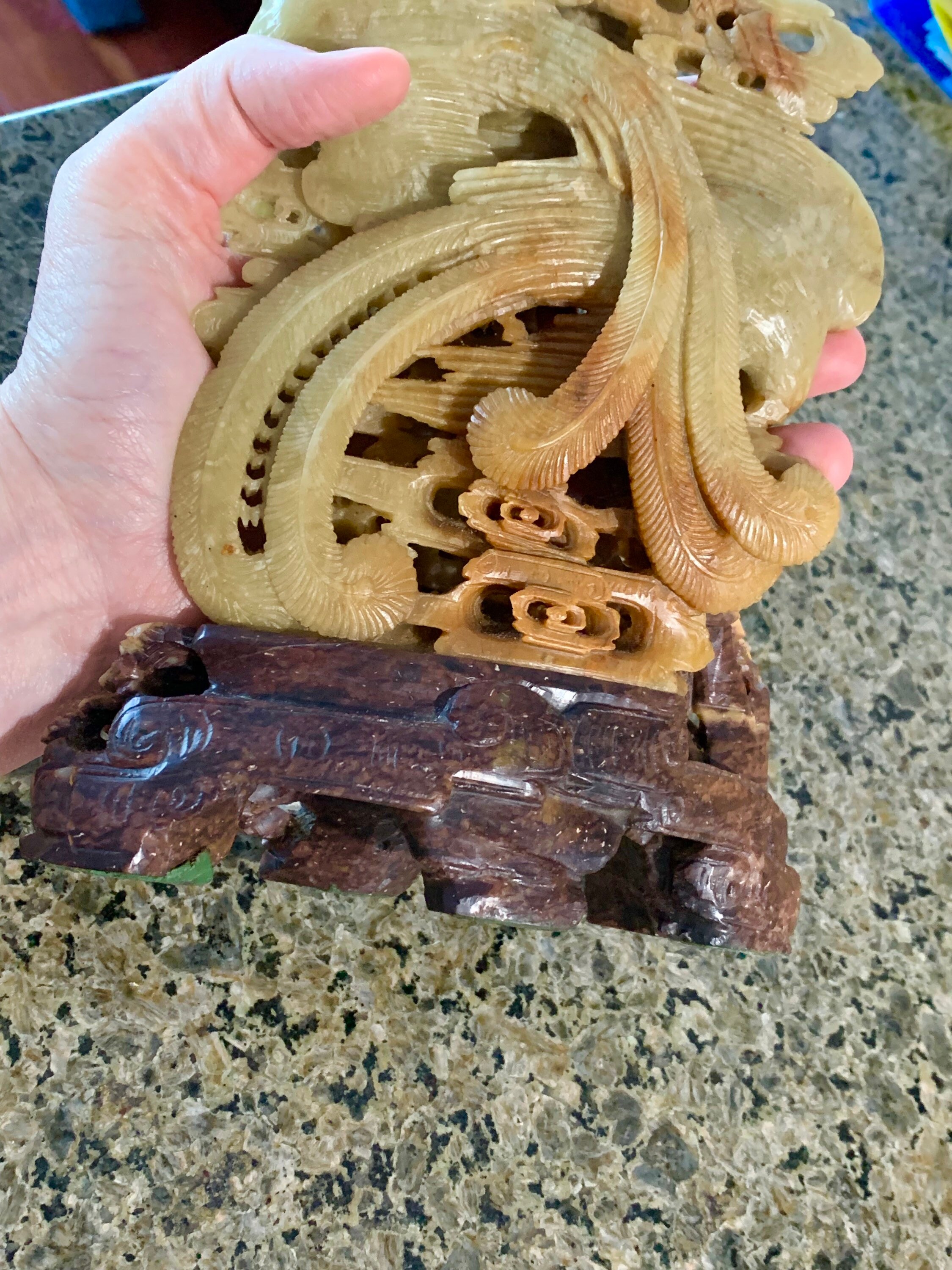 Chinese Russet Jade Open Work Carving Antique Jade Carving Multi Color ...