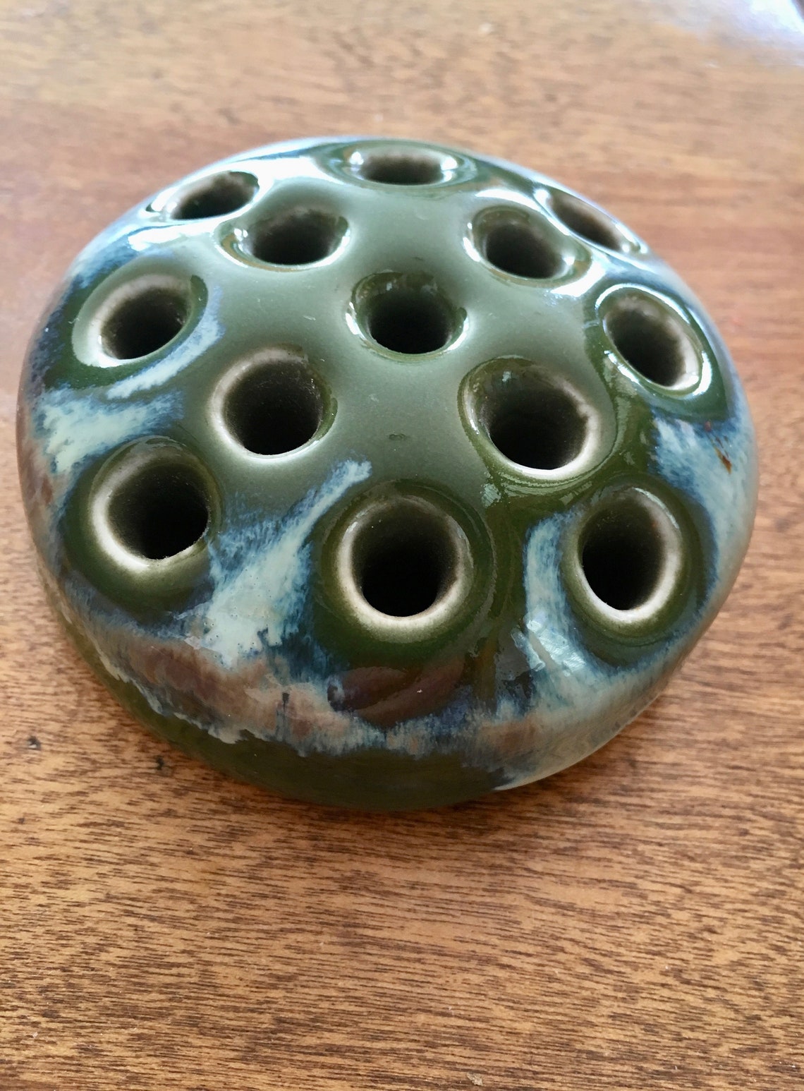 Vintage Majolica Flower Frog Porcelain Signed Japan Flower | Etsy