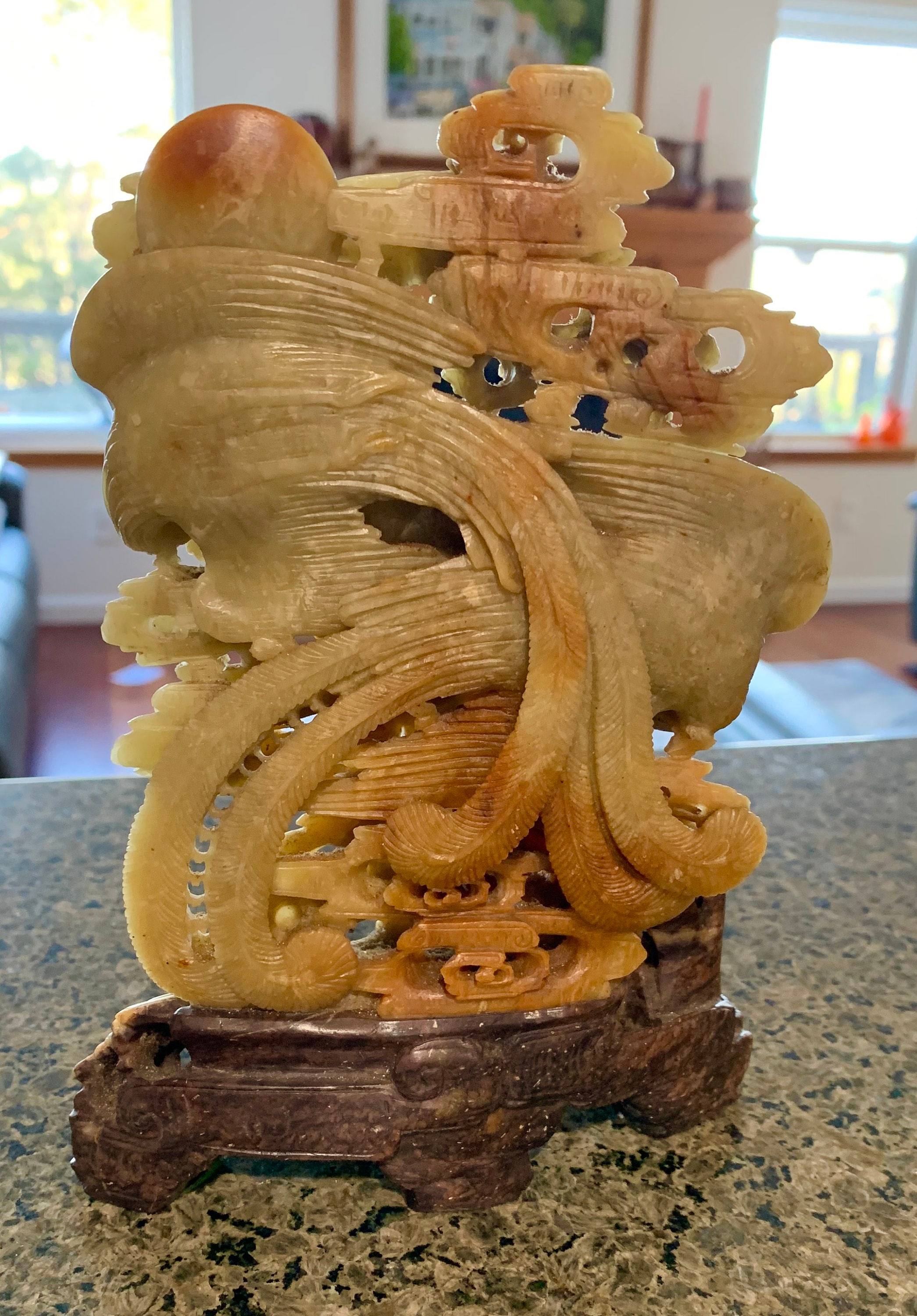 Chinese Russet Jade Open Work Carving Antique Jade Carving Multi Color ...