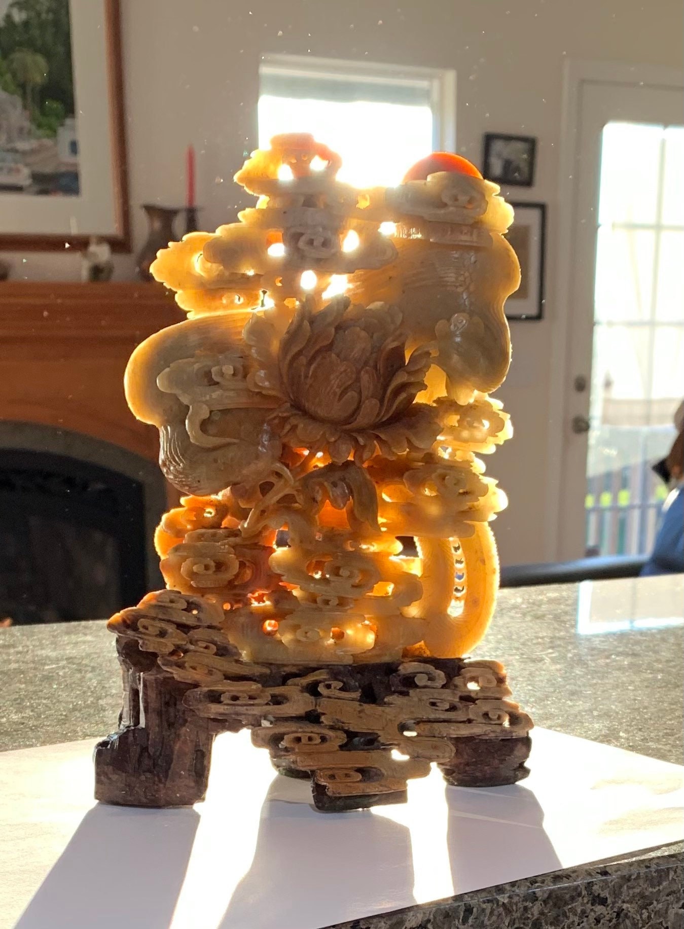 Chinese Russet Jade Open Work Carving Antique Jade Carving Multi Color ...