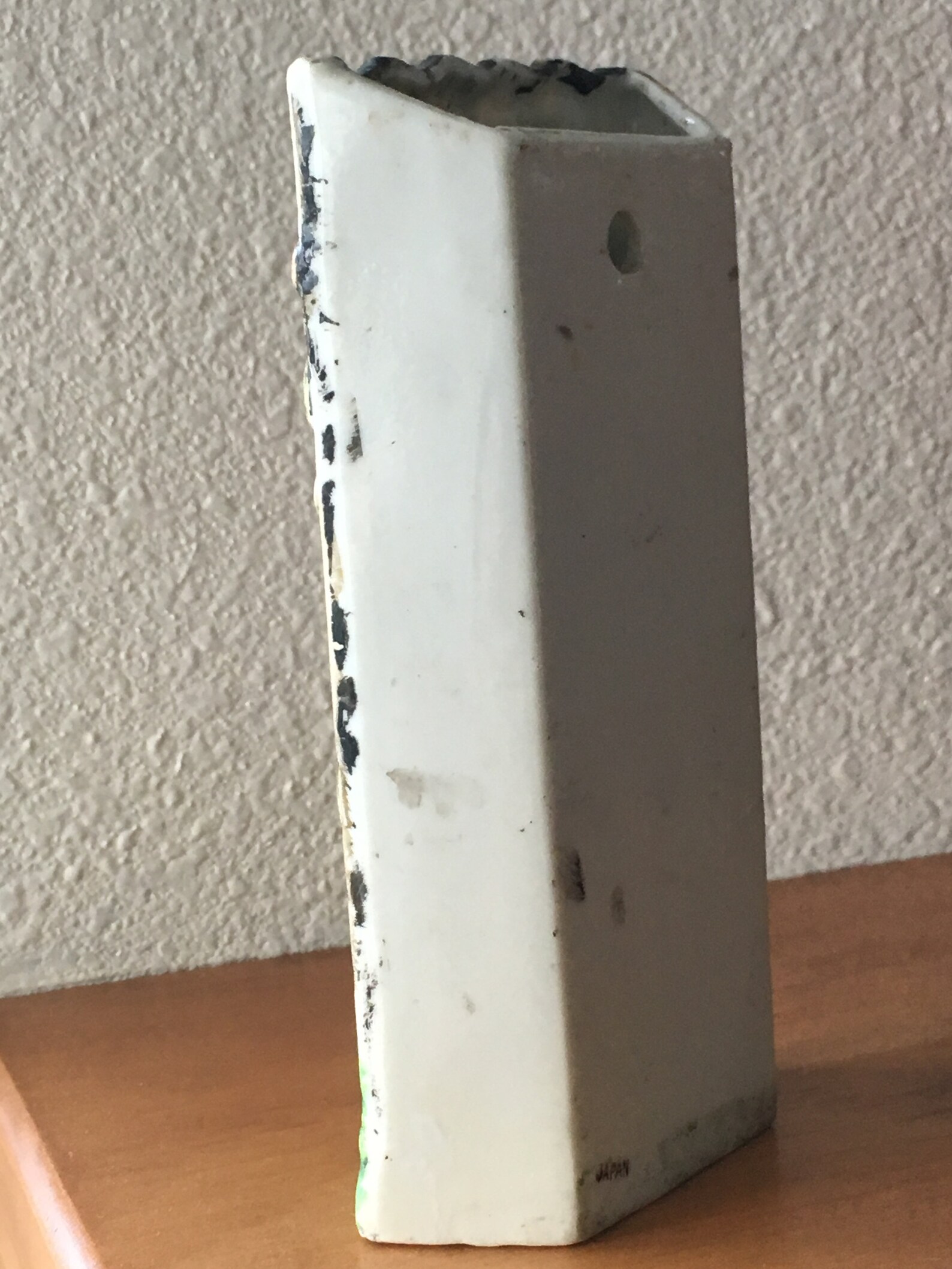 Boy Wall Pocket Japan Wall Pocket Hand Painted Porcelain Dog and Boy ...