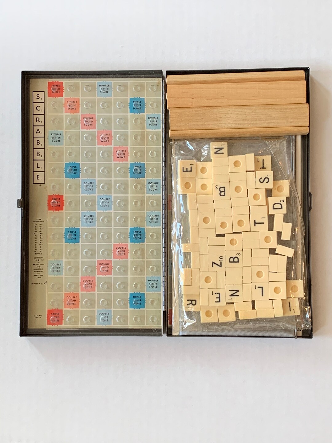 Vintage Mint 1957 Scrabble Game Mint With Box 1957 Scrabble Travel ...
